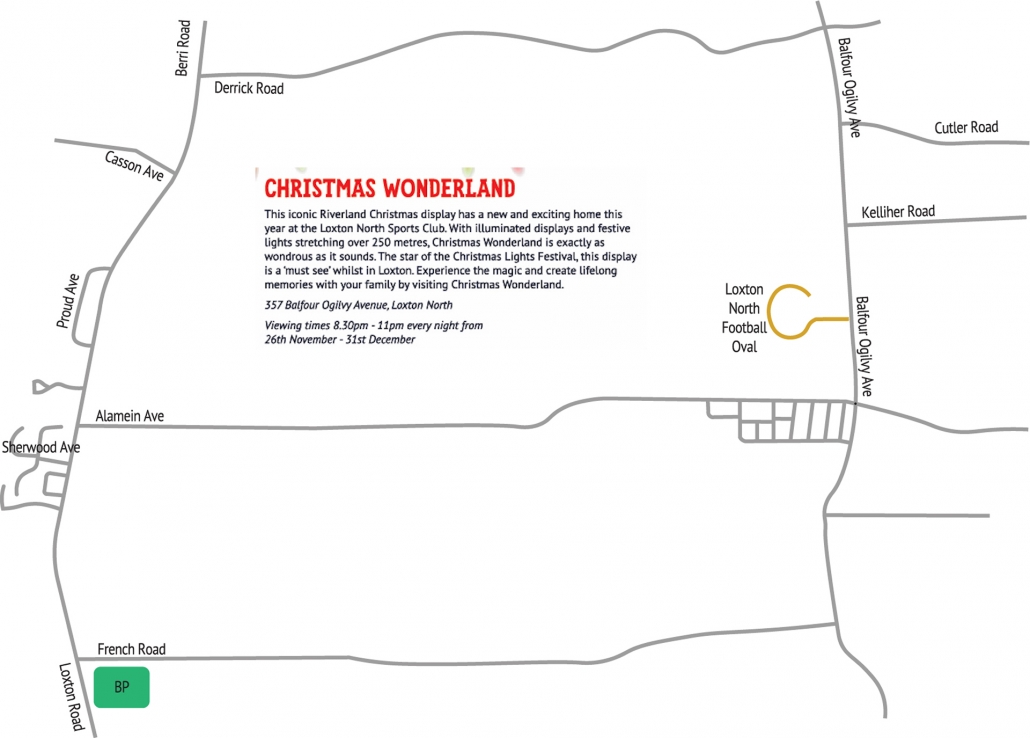 Tour map - Loxton Lights Festival