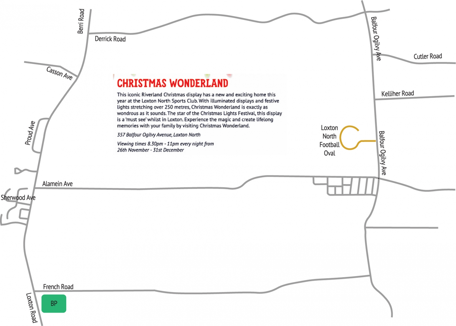 Tour map - Loxton Lights Festival
